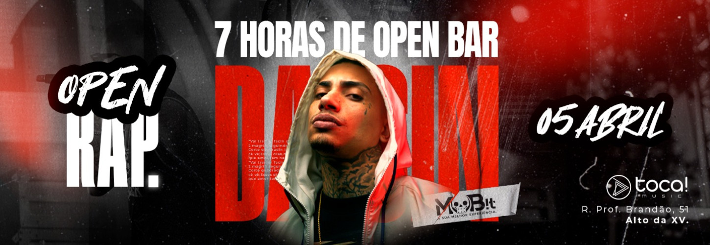 Open Rap * Dalsin em Curitiba (7 Horas de Open Bar) | GoIngressos | Mobit Live